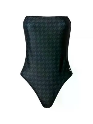 Perfect Moment Houndstooth Tie-back Swimsuit