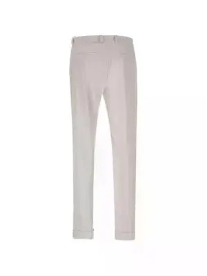 RRD Chino Trousers With Matte Finish And Turned-up Cuffs - White