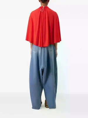 Coperni Asymmetric Draped Blouse - Red