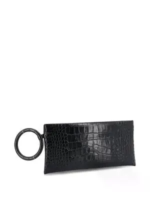 TOM FORD Crocodile-effect Ring Handle Clutch Bag