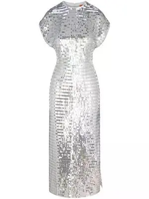 SIMONMILLER Argan Sequin Embellished Midi Dress