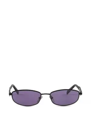 Prada Prada Eyewear Oval Sunglasses With Logo Detail Black