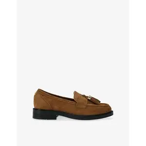 Carvela Suede Tassel Loafers - Tan