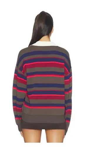 P.E Nation Retreat Stripe Collar Knit Pullover