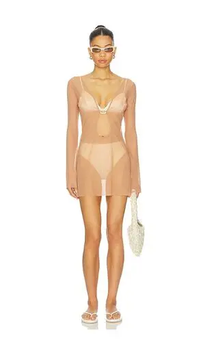 Bond Eye Ring Priya Mini Dress - Tan