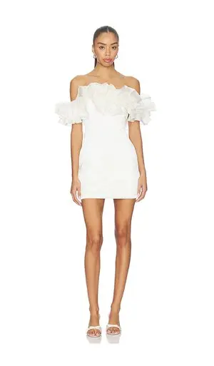 SUSANNA CHOW Sasha Ruffle Dress In . Also - White