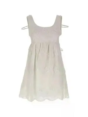 THE GARMENT Fleur Bra Embroidered Mini Dress - Neutrals