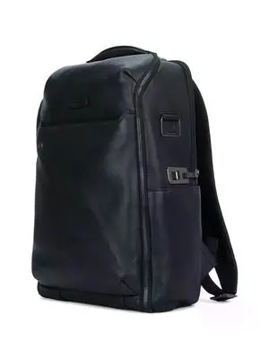 PIQUADRO Pebbled Leather Backpack