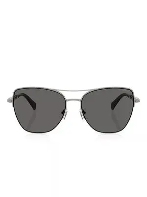 Michael Kors Chain-link Metal Aviator Sunglasses