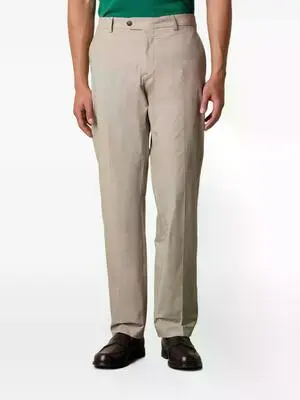 Brooks Brothers Cotton Poplin Tailored Trousers - Neutrals