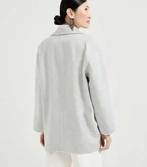 Brunello Cucinelli Cashmere Double Beaver Cloth Pea Coat