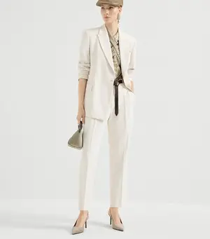 Brunello Cucinelli Double-breasted Twill Blazer