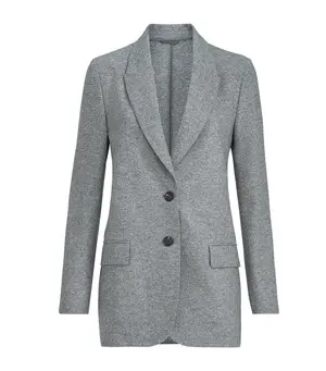 Brunello Cucinelli Cashmere Jersey Blazer - Grey