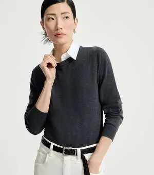 Brunello Cucinelli Cashmere Sweater With Monili Trim