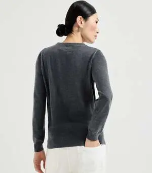 Brunello Cucinelli Cashmere Sweater With Monili Trim