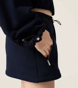 Miu Miu Cotton Jersey Mini Skirt