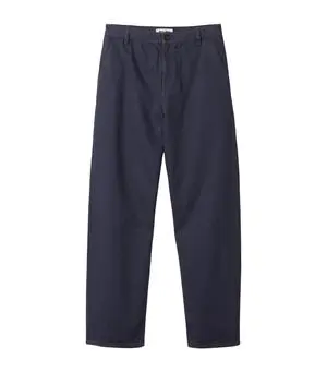 Miu Miu Cotton Gabardine Straight Trousers - Grey