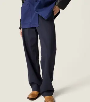 Miu Miu Cotton Gabardine Straight Trousers