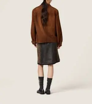Miu Miu Waxed Suede Jacket