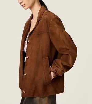 Miu Miu Waxed Suede Jacket