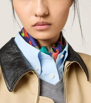 Miu Miu Leather-trimmed Cotton Bomber Jacket
