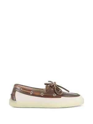 COPENHAGEN  Panelled Loafers - Brown