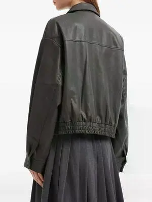 TOUT A COUP Collared Zip-up Bomber Jacket