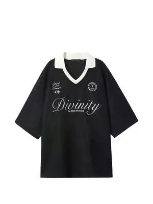 FIVE CM V-neck Short-sleeve T-shirt - Black