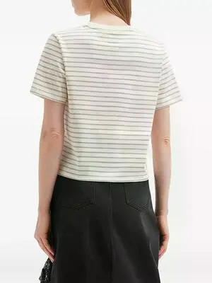 Izzue Striped T-shirt With Logo Detail