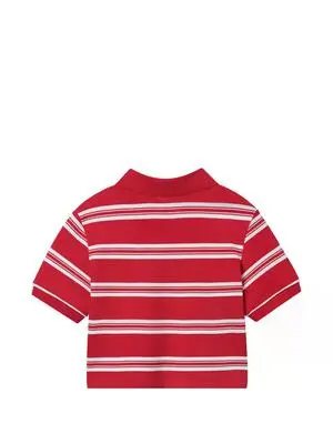 B+AB Striped Collar Polo Top - Red