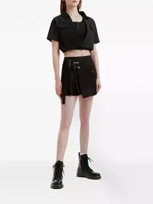 Izzue Buckle-detail Shorts - Black