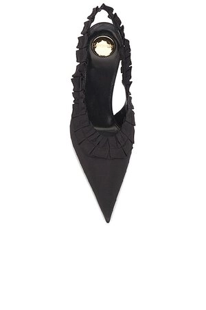 Saint Laurent Madeleine Slingback Pumps With Couture Ruffles
