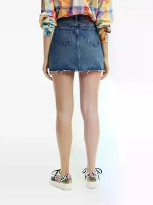 Desigual Frayed Denim Skirt