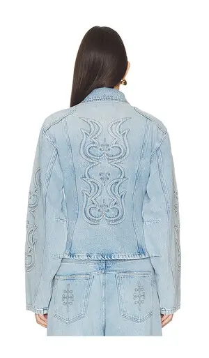 GESTUZ X Barbie Stacie Embroidered Denim Jacket