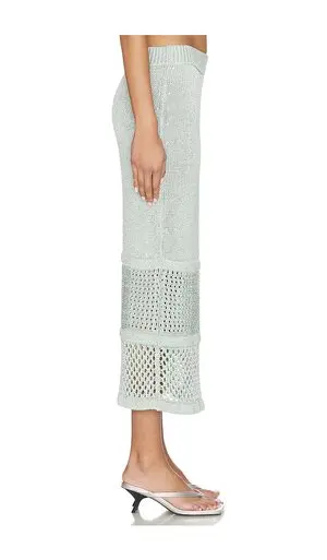 DODIEE Metallic Crochet Maxi Skirt