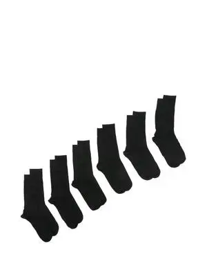 CDLP Ribbed Socks With Logo Print - Black