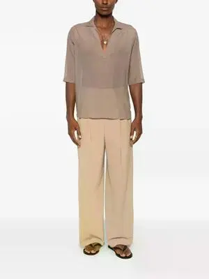 Tagliatore Semi-sheer V-neck Shirt