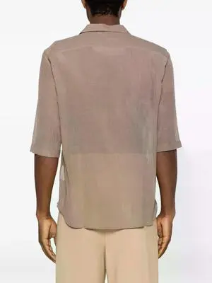 Tagliatore Semi-sheer V-neck Shirt
