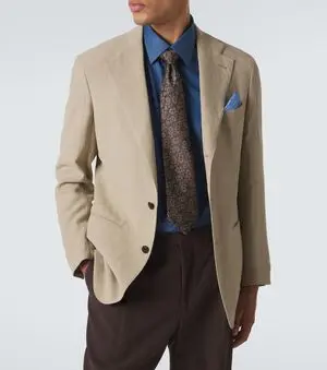 Charvet Silk Paisley Jacquard Neck Tie - Brown