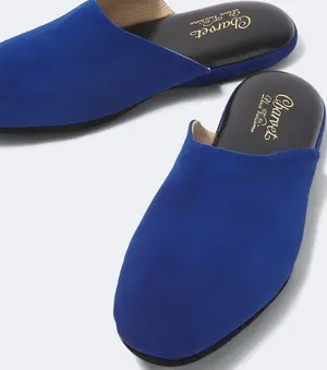 Charvet Suede Slippers - Blue