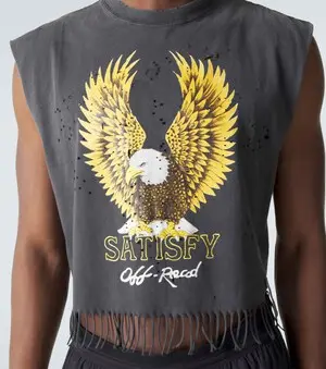 Satisfy Mothtech Cropped Cotton Jersey Tank Top
