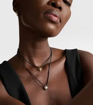 JENNIFER FISHER Plaqué Argent Collier Pendentif Coeur