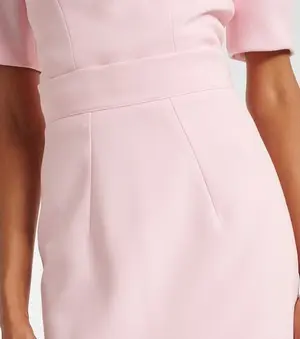 Safiyaa Hokuku Crepe Pencil Skirt