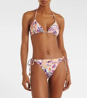 ALEXANDRA MIRO Leoni Printed Bikini Bottoms