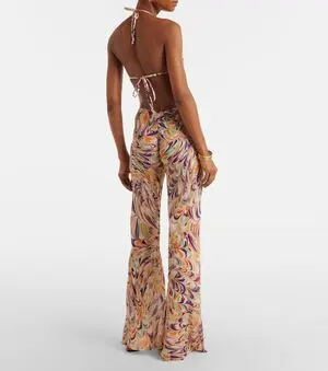ALEXANDRA MIRO Scarlett Printed Flared Pants