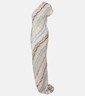 Missoni Wave One-shoulder Maxi Dress