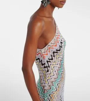 Missoni Wave One-shoulder Maxi Dress