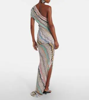Missoni Wave One-shoulder Maxi Dress