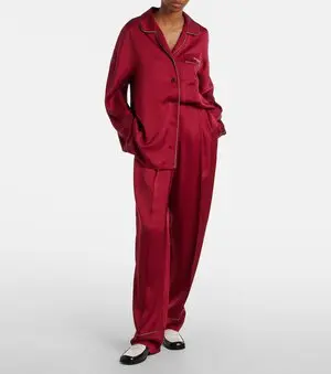 Givenchy Satin Wide-leg Trousers