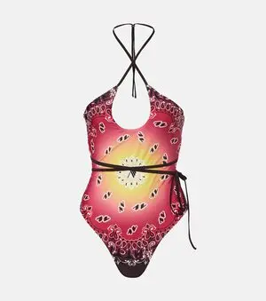 Attico Printed One-piece Swimsuit - Multicoloured